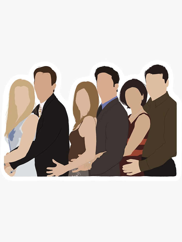 "friends characters " Sticker by lib-mckain | Redbubble