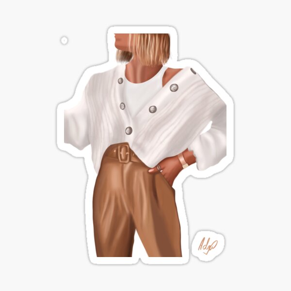 "Girl OOTD outfit " Sticker by adrianaaadesign | Redbubble