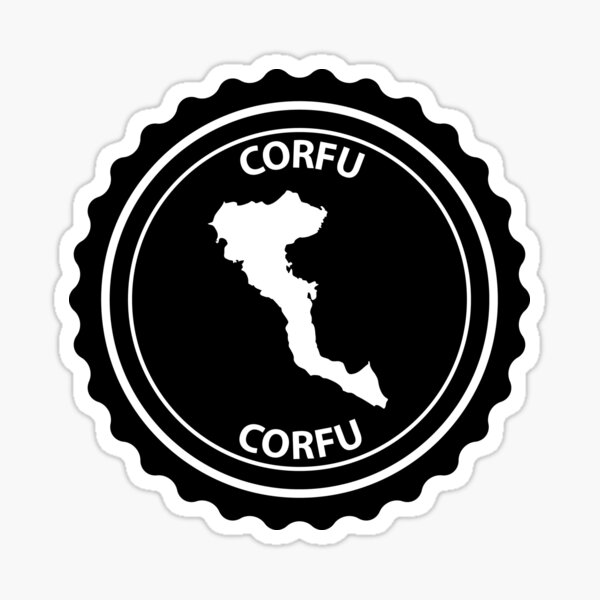 "Corfu stamp" Sticker by Danler | Redbubble