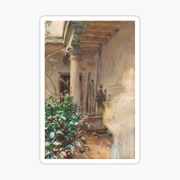 The Patio By John Singer Sargent Sticker For Sale By Artpertise Redbubble