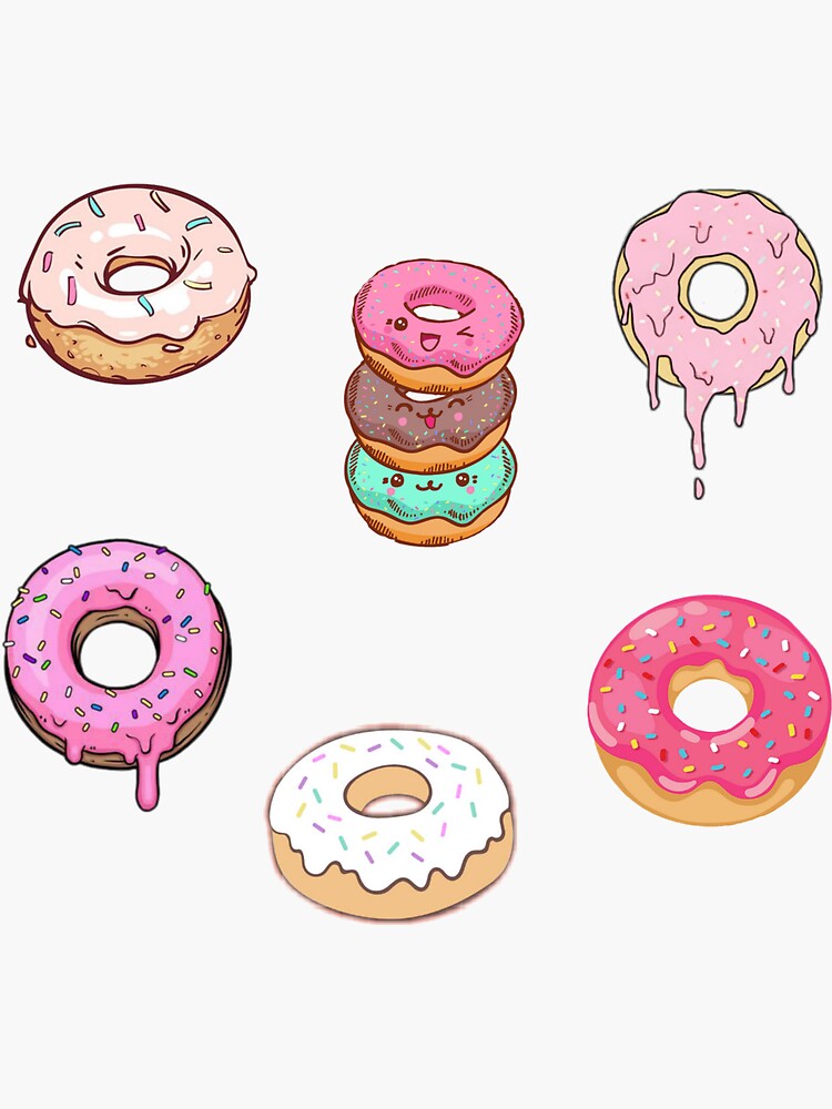 "Donuts sticker-pack " Sticker by Salimasbai01 | Redbubble