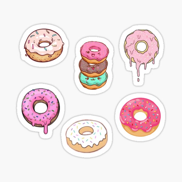 "Donuts sticker-pack " Sticker by Salimasbai01 | Redbubble