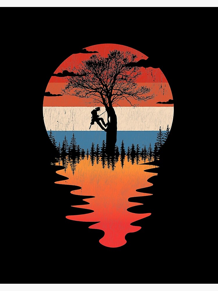 "Cool Arborist Retro Vintage Sunset Style" Art Board Print for Sale by ...