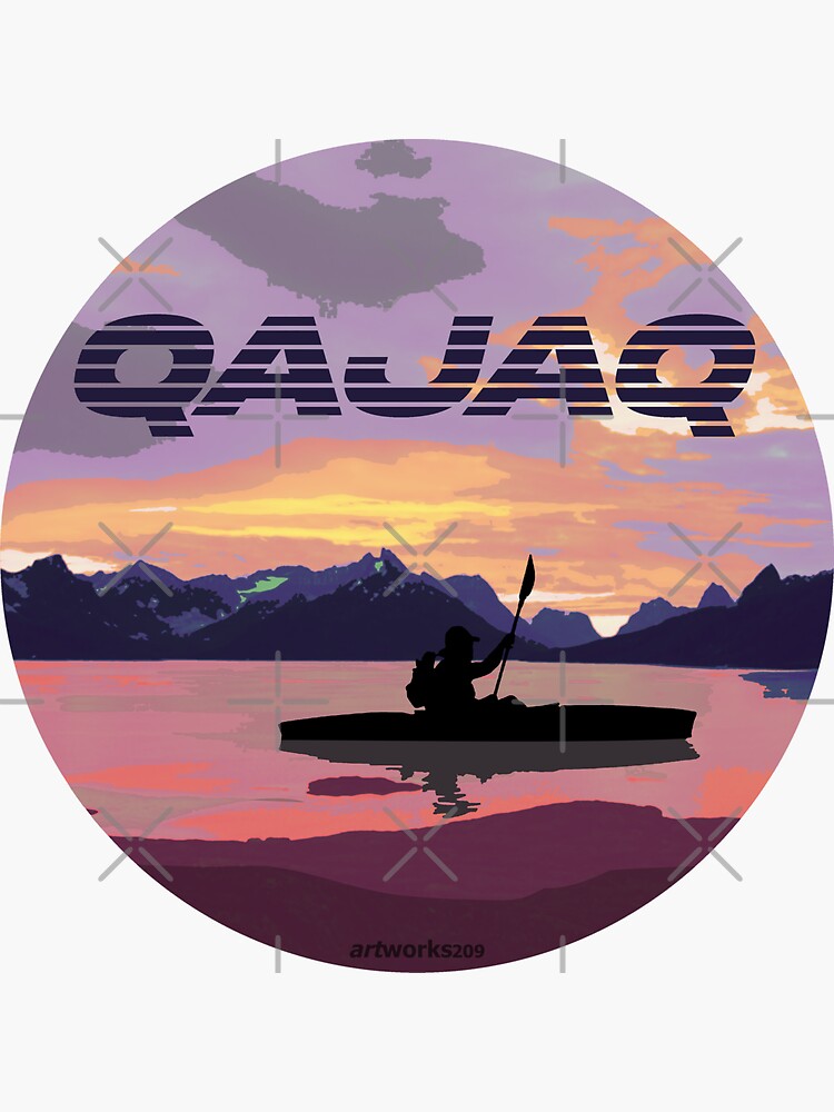 "Vintage Greenland Kayak Qajaq Kayak" Sticker by artworks209 | Redbubble