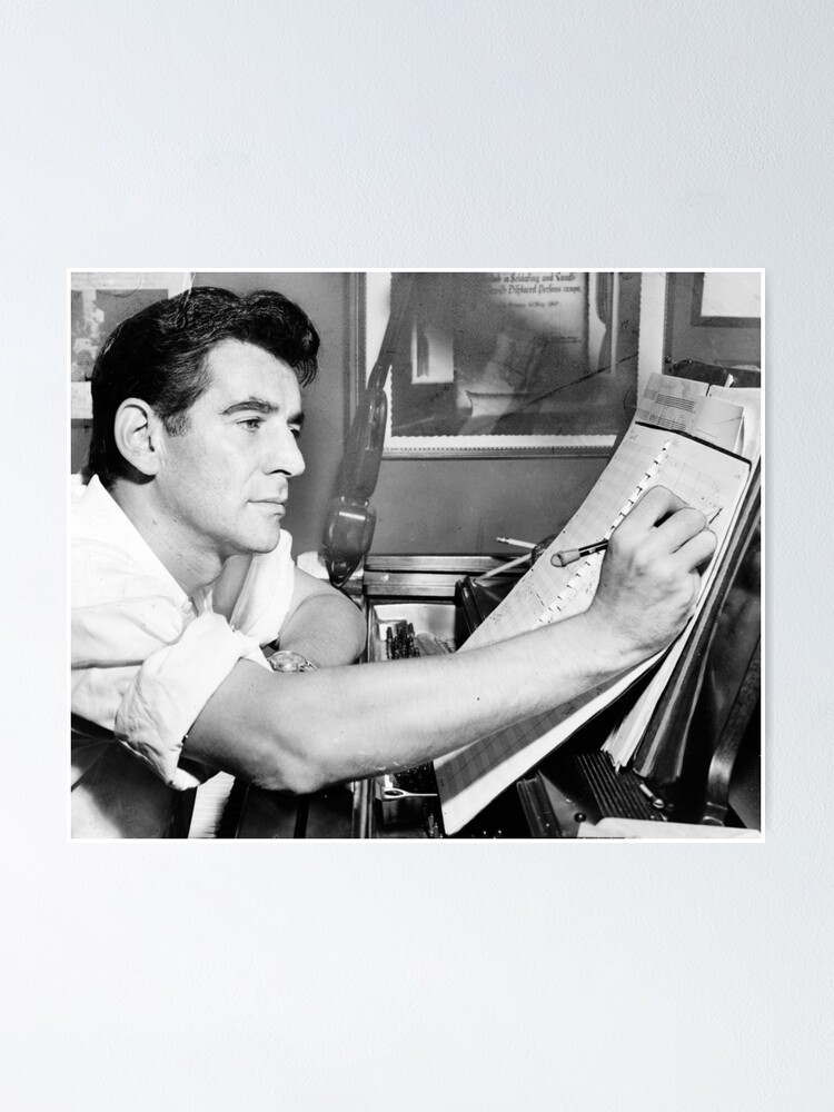 "Classical Music Conductor and Composer Leonard Bernstein, " Poster by ...