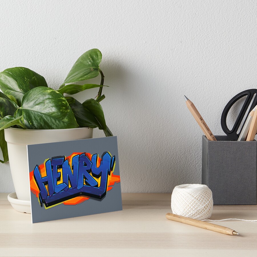 "Henry Graffiti Name" Art Board Print for Sale by NameGraffiti | Redbubble