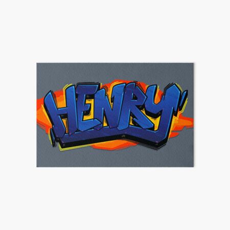 "Henry Graffiti Name" Art Board Print for Sale by NameGraffiti | Redbubble
