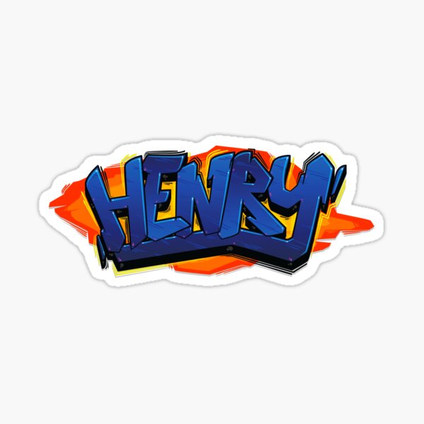 "Henry Graffiti Name" Sticker for Sale by NameGraffiti | Redbubble