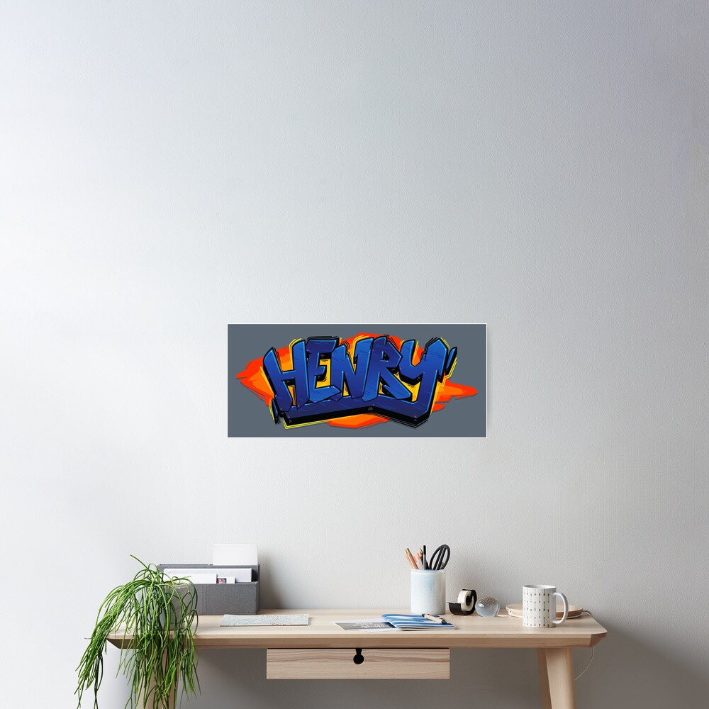 "Henry Graffiti Name" Poster for Sale by NameGraffiti | Redbubble