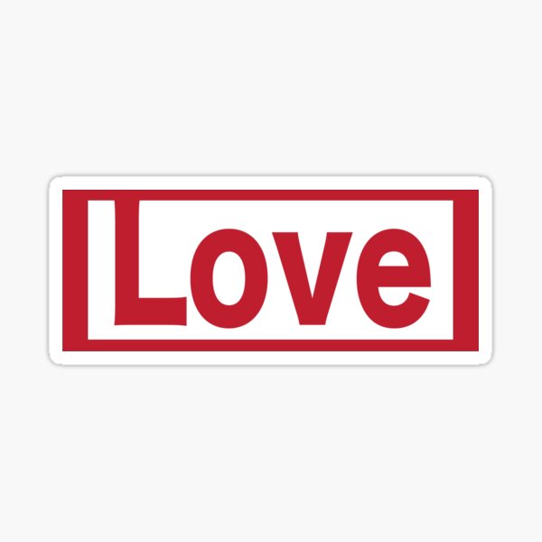 "Love Sign" Sticker for Sale by Art-Bandits | Redbubble