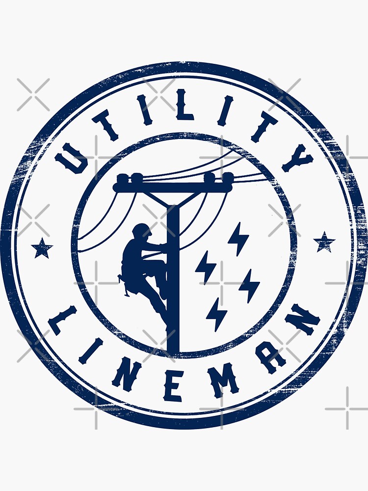 "Utility Lineman Logo #2" Sticker for Sale by SalahBlt | Redbubble