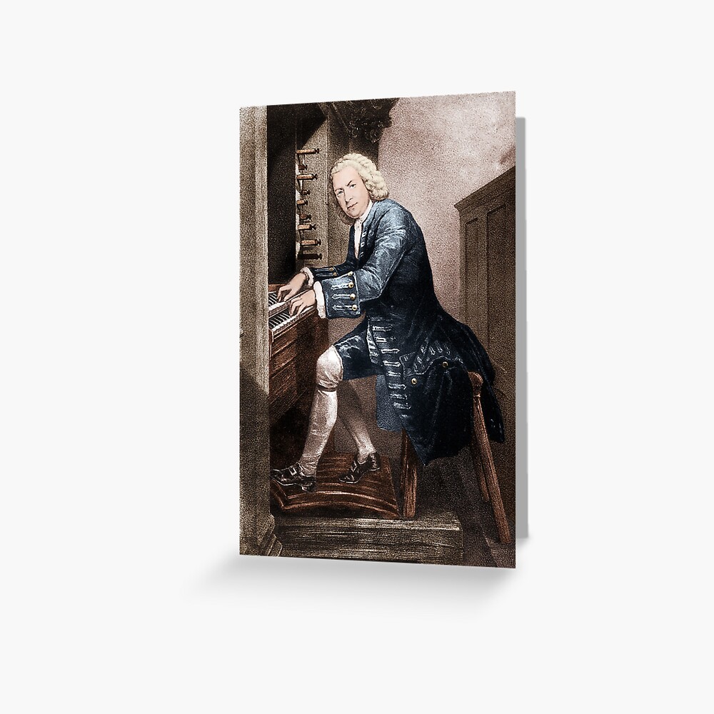 "Johann Sebastian Bach, German Composer" Greeting Card for Sale by ...