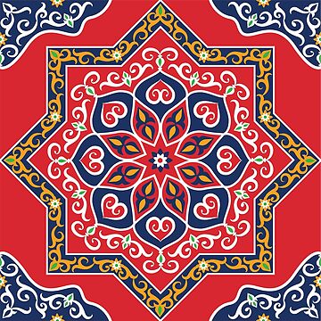 "Ramadan Khayamiya Pattern - رمضان خيامية " Tapestry for Sale by Alif ...