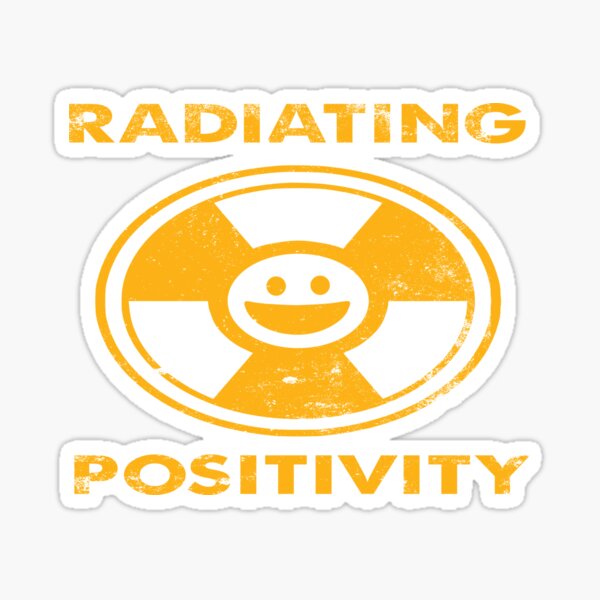 "Radiating Positivity Funny Smiley Good Vibes " Sticker for Sale by ...