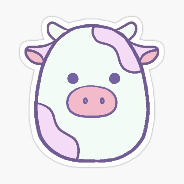 "Squishmallow Cow" Sticker for Sale by Gnomellow | Redbubble