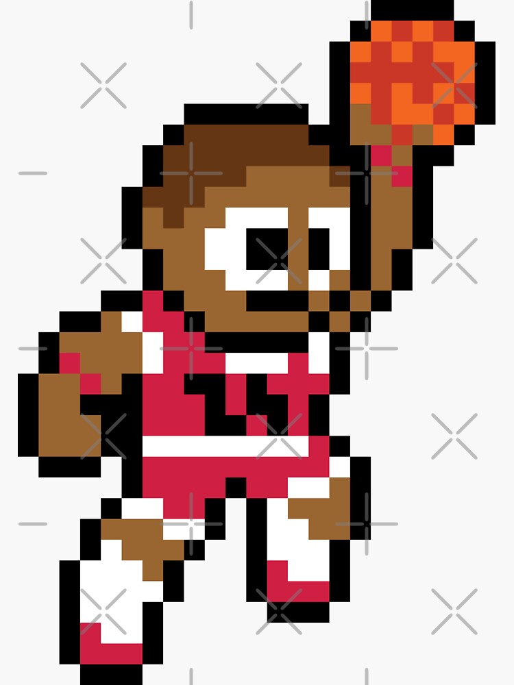 "Chicago Bulls (8-bit Basketball Player)" Sticker for Sale by ...