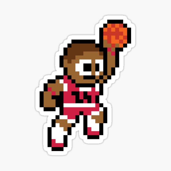 "Chicago Bulls (8-bit Basketball Player)" Sticker for Sale by ...