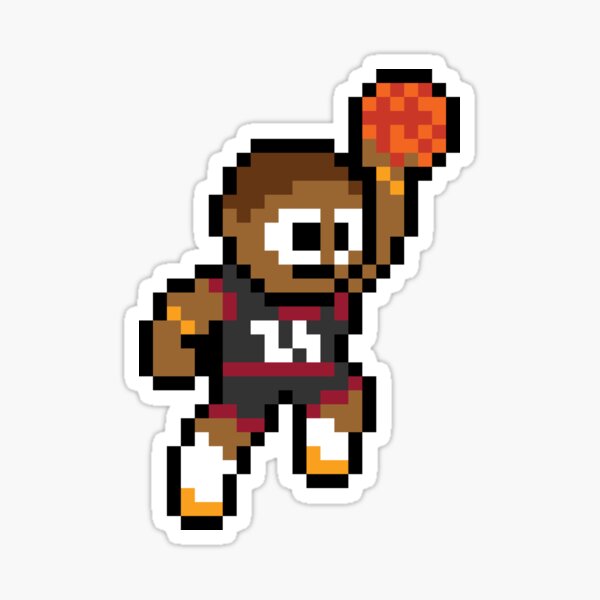 "Miami Heat (8-bit Basketball Player)" Sticker for Sale by ...