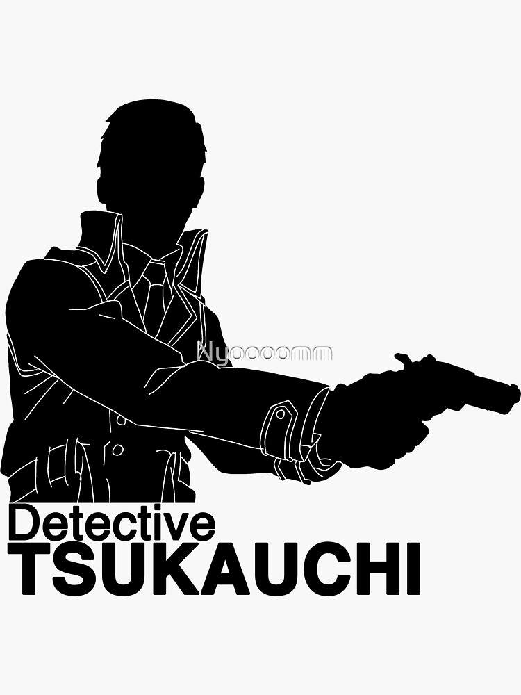 "Detective Tsukauchi silhouette" Sticker for Sale by Nyoooomm | Redbubble