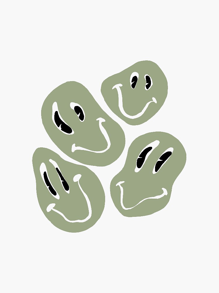 Sage Trippy Smiles Sticker For Sale By Trendyvibezzzzz Redbubble