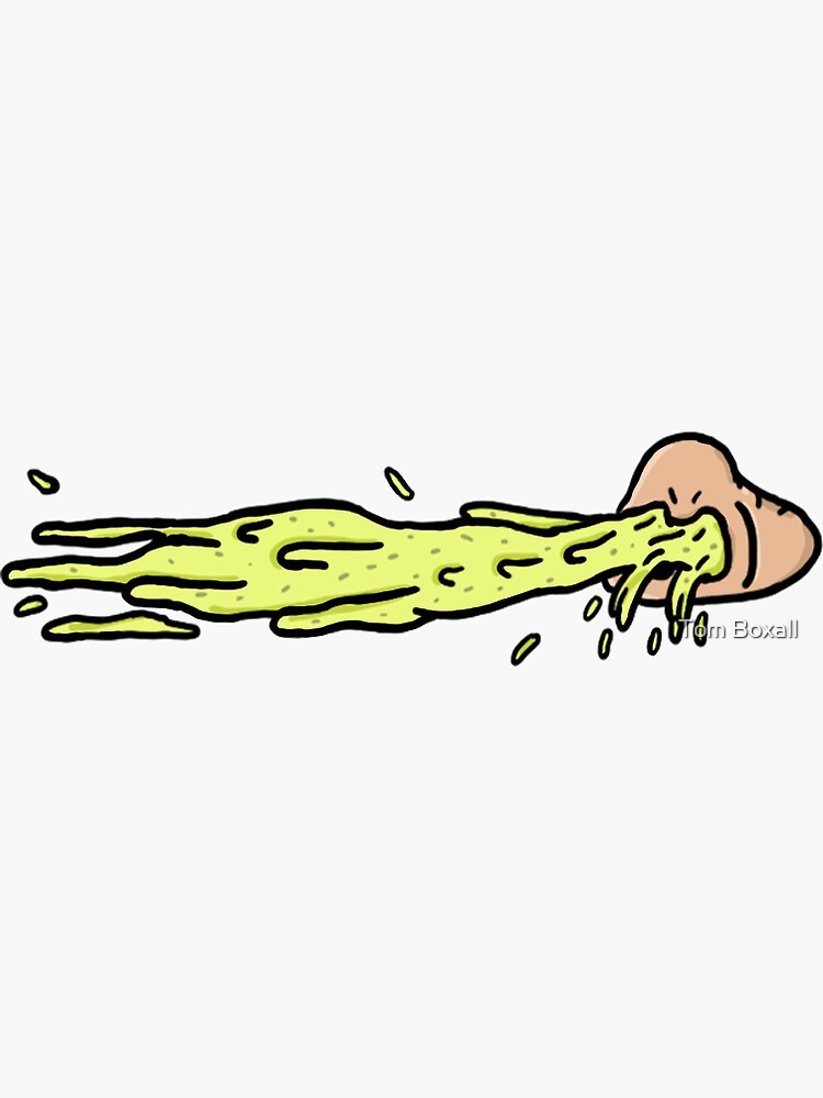 "snot rocket" Sticker for Sale by tomboxall | Redbubble
