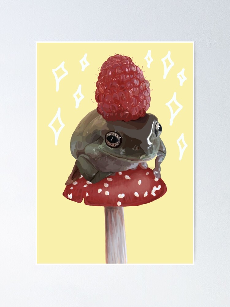 "Raspberry Frog Digital Illustration" Poster by Sunshine-desxo | Redbubble