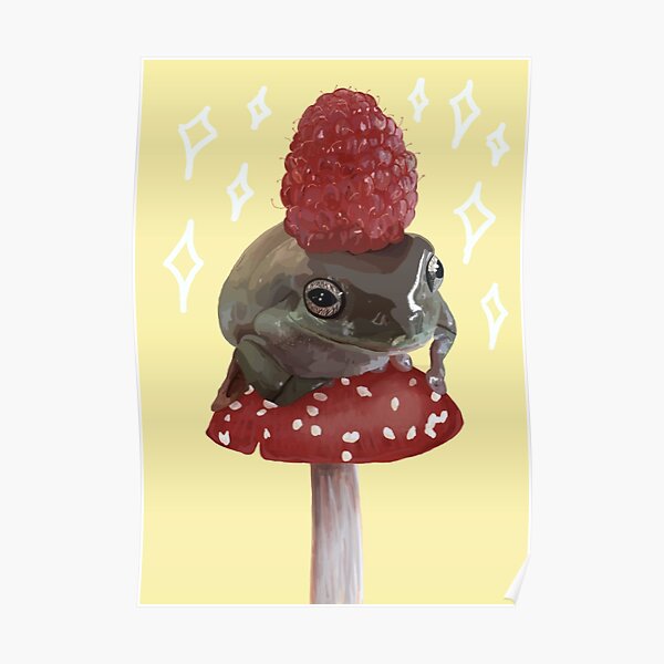 "Raspberry Frog Digital Illustration" Poster by Sunshine-desxo | Redbubble