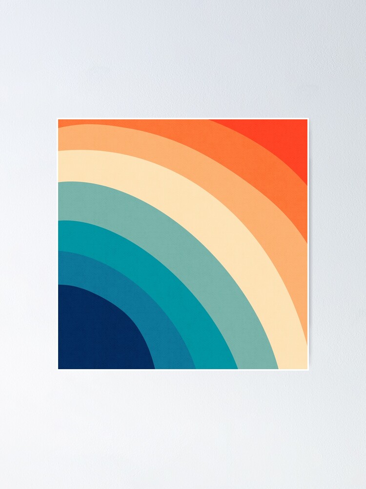 "70s Retro Rainbow" Poster for Sale by chrystalcamaro | Redbubble