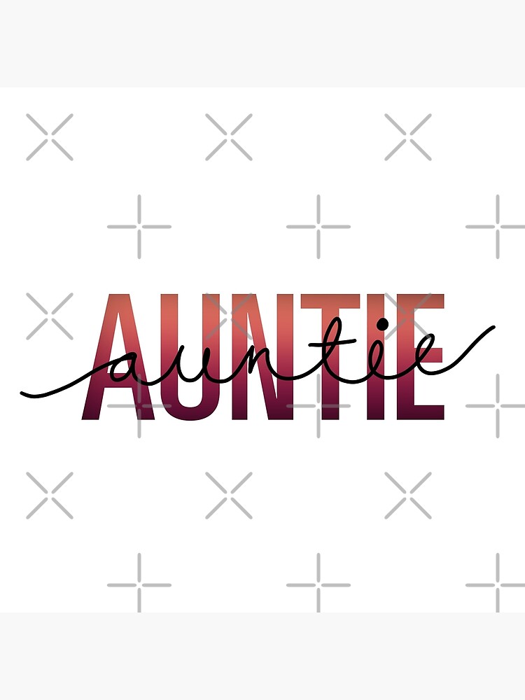 "Auntie calligraphy pink and purple word art" Poster for Sale by ...