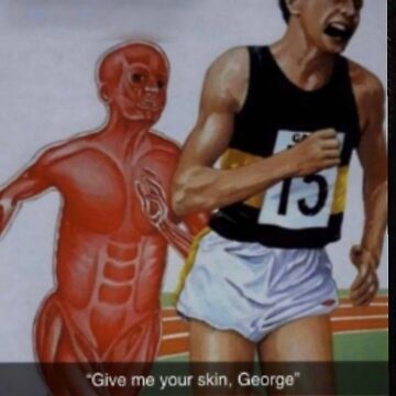 "give me your skin, george" Pin for Sale by Pet-cheetah | Redbubble