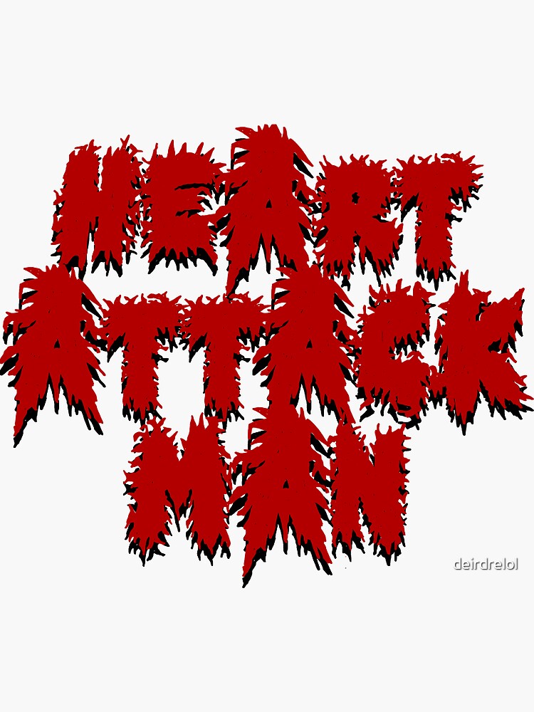 "Heart Attack Man - Hardcore Band Logo" Sticker for Sale by deirdrelol ...