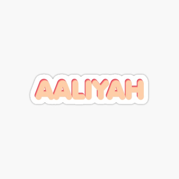 "Aaliyah" Sticker for Sale by ampp | Redbubble