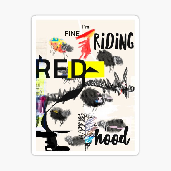 "RRH fraphic design collage" Sticker for Sale by Pranatheory | Redbubble