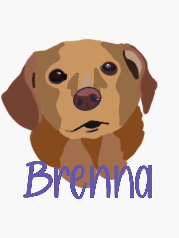 "Brenna " Sticker by natgedwards | Redbubble
