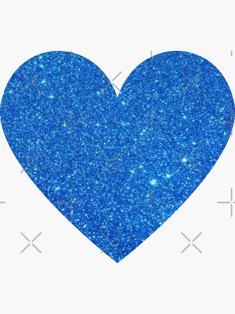 "Royal Blue Faux Glitter Heart" Sticker for Sale by Felicity-K | Redbubble