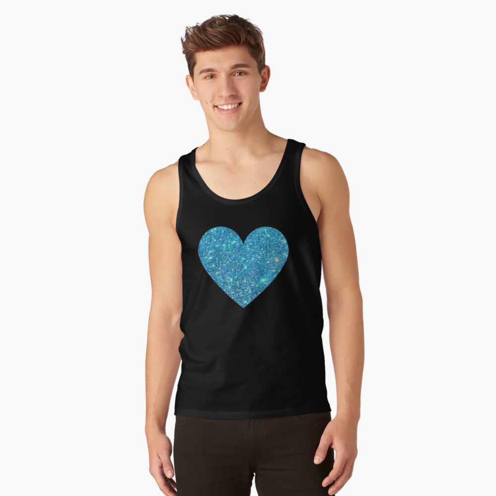 "Light Blue Faux Glitter Heart" Sticker for Sale by Felicity-K | Redbubble