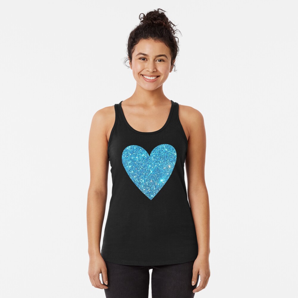 "Light Blue Faux Glitter Heart" Sticker for Sale by Felicity-K | Redbubble