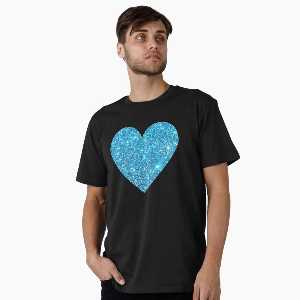 "Light Blue Faux Glitter Heart" Sticker for Sale by Felicity-K | Redbubble