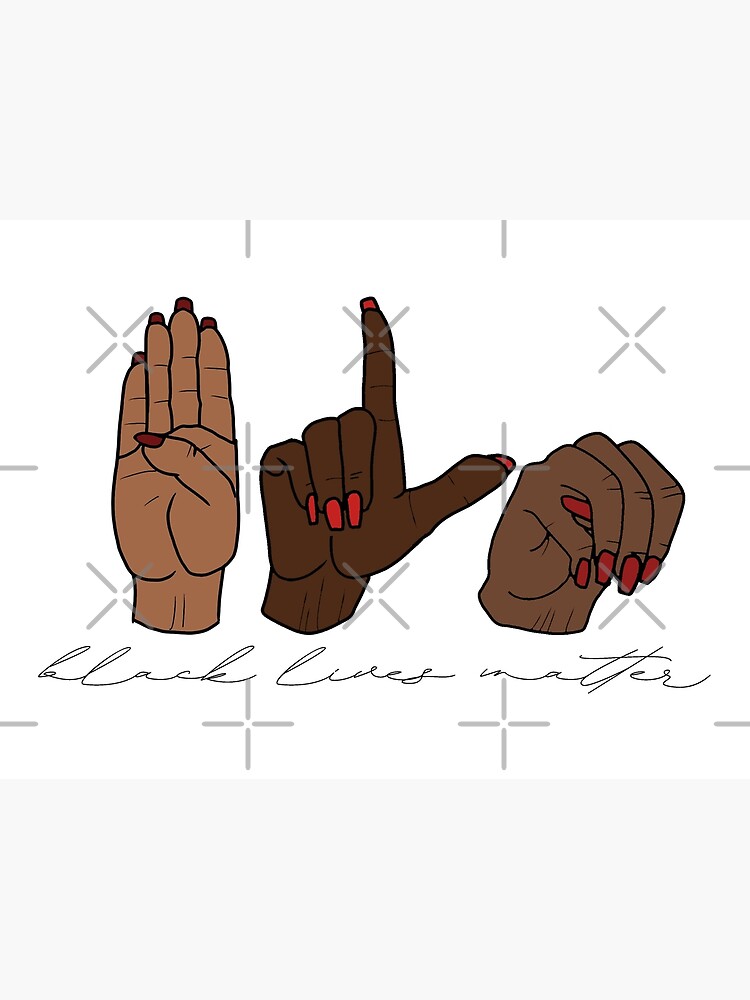 "BLM Sign Language " Poster by Emmbrawl | Redbubble