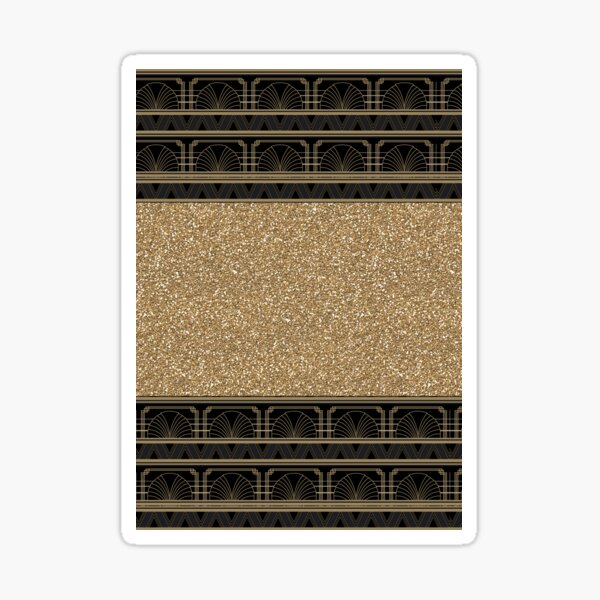 "Gold art deco glamour" Sticker for Sale by peggieprints | Redbubble