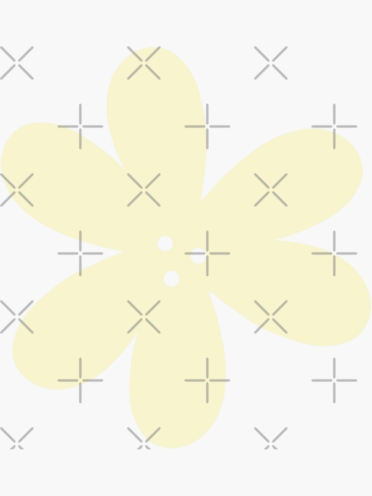 "Cute Abstract Flower - Pastel Yellow" Sticker by JuneNostalgia | Redbubble