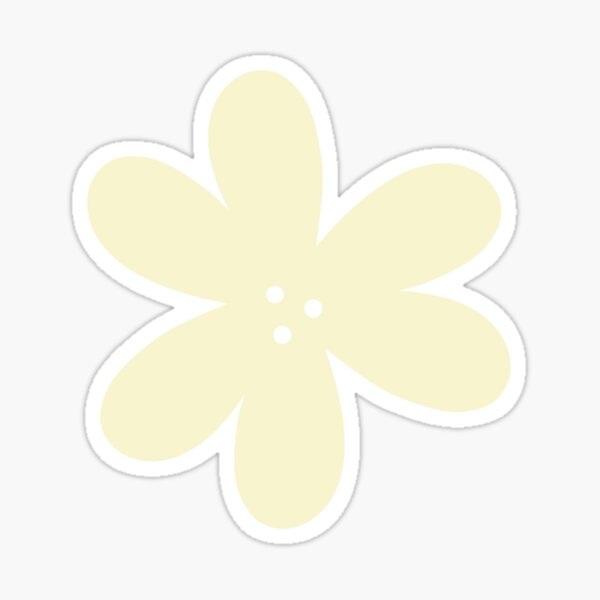 "Cute Abstract Flower - Pastel Yellow" Sticker by JuneNostalgia | Redbubble