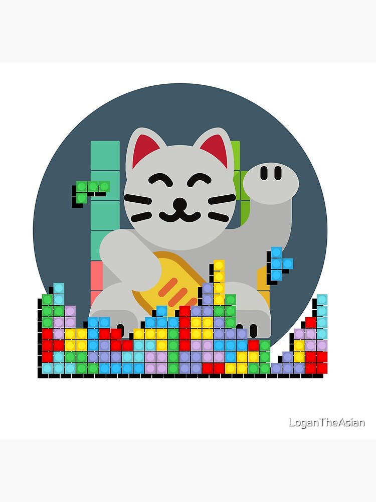 "The Tetris Cat" Poster by LoganTheAsian | Redbubble
