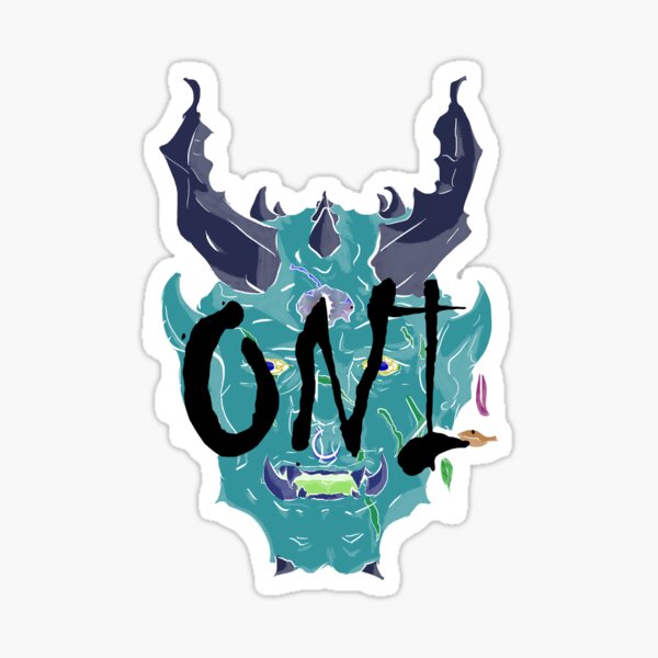 "Oni negative" Sticker for Sale by CSamurai | Redbubble