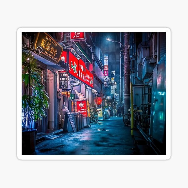 "Neo Tokyo Art." Sticker by Heather-Craven | Redbubble