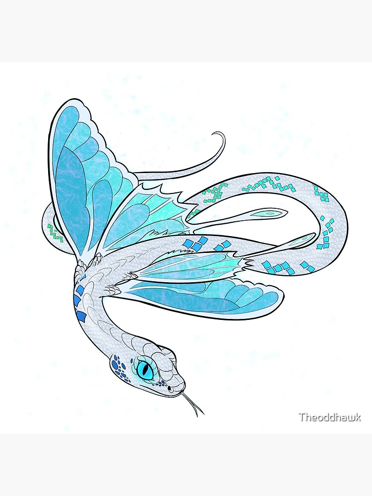 "Amphiptere of Ice" Art Board Print for Sale by Theoddhawk | Redbubble