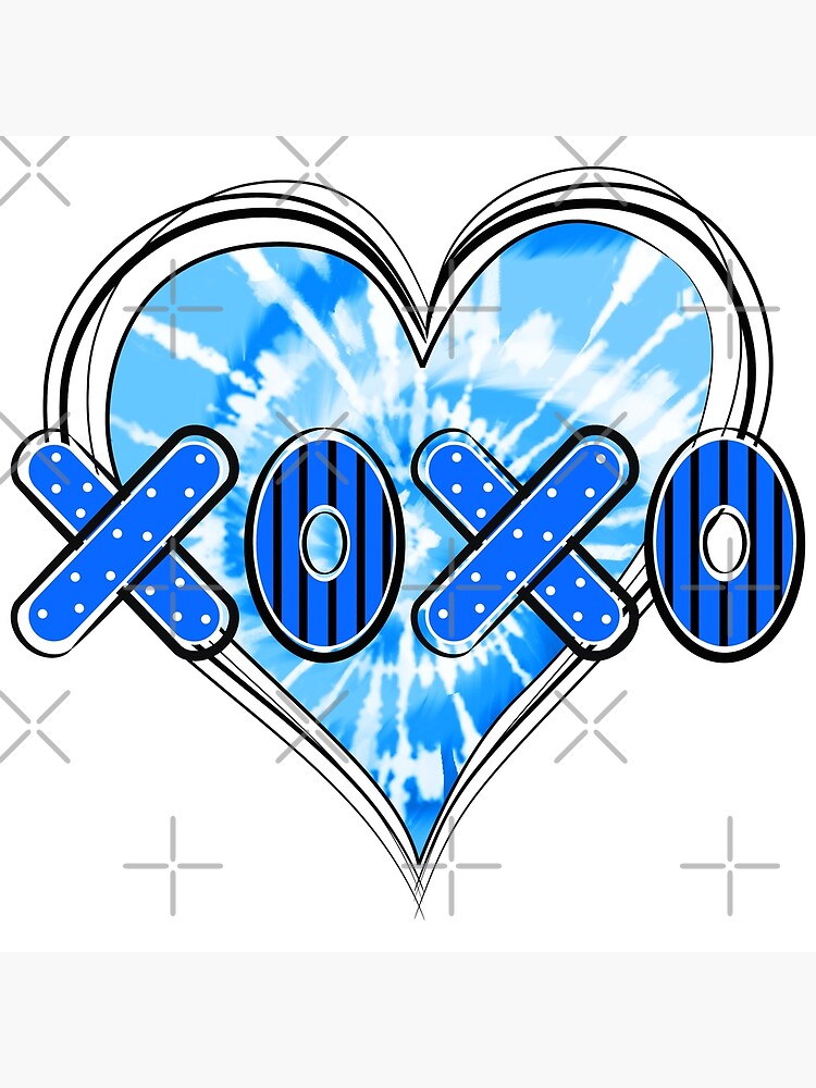 "Tie Dye Heart XOXO Blue Color" Poster for Sale by MisPuHoney | Redbubble