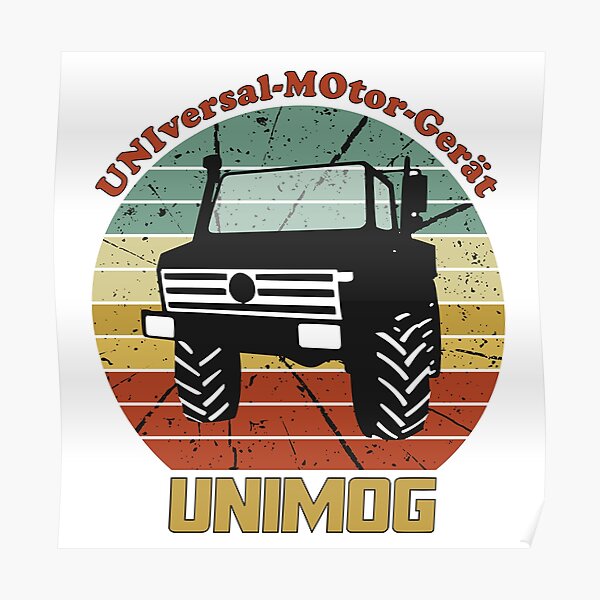 "Unimog Retro (on white)" Poster for Sale by Groenendijk | Redbubble