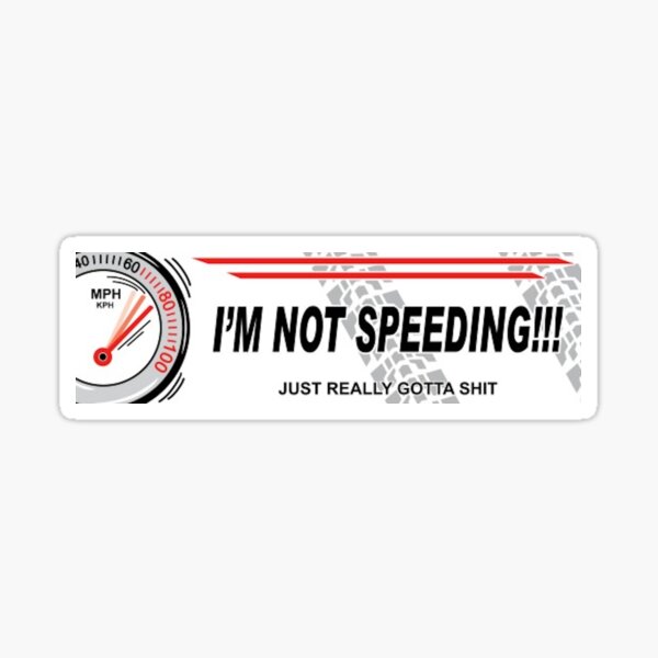 "Speeding Sticker" Sticker for Sale by marisamanuel | Redbubble