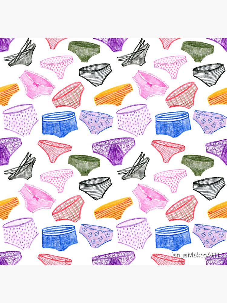 "Cute funny panties pattern" Sticker for Sale by TanyaMakesART | Redbubble